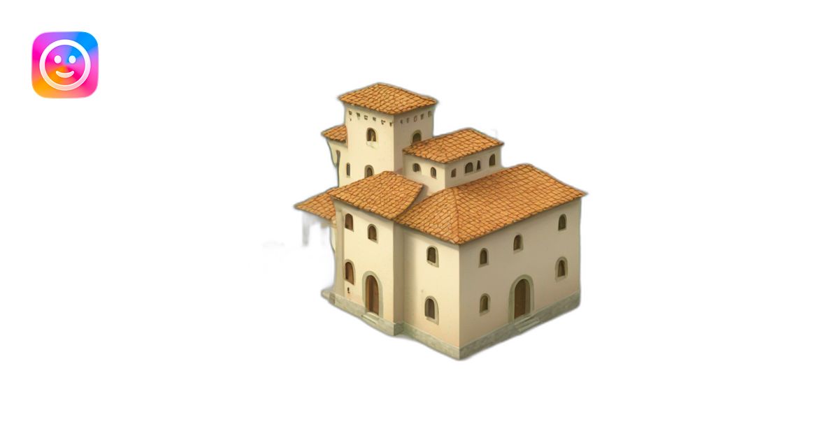 italian countryside villa/castle emoji | AI Emoji Generator