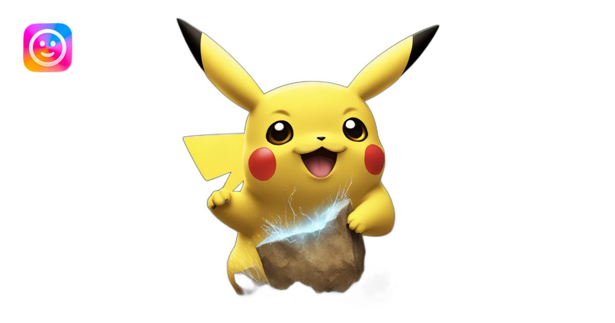 Pikachu eating storms emoji | AI Emoji Generator