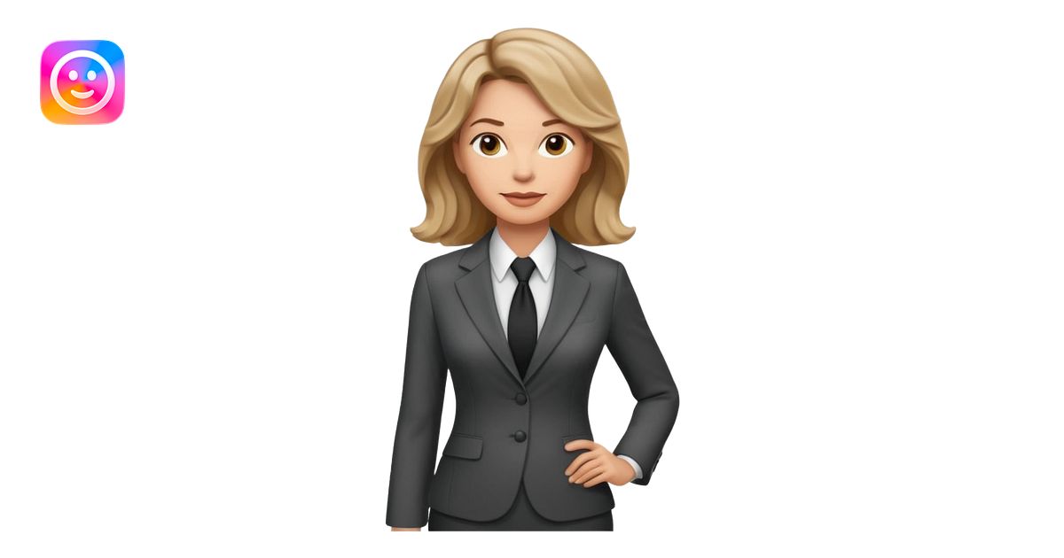 business woman with characters in her forties in full suit wavy dark ...