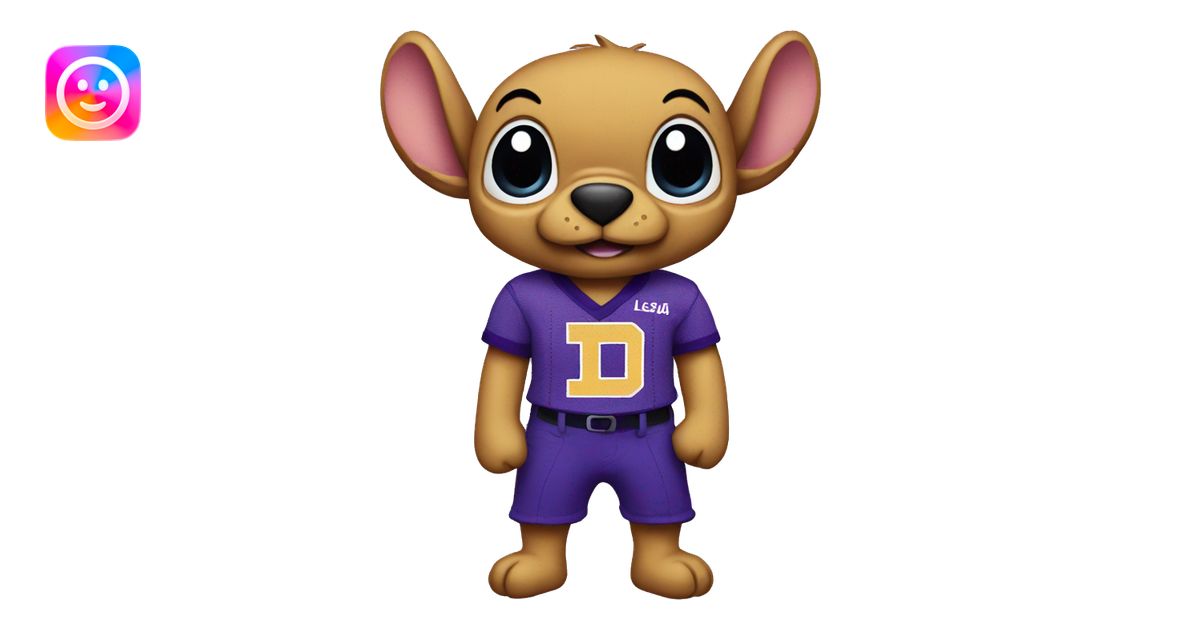 Stitch with lsu color emoji | AI Emoji Generator