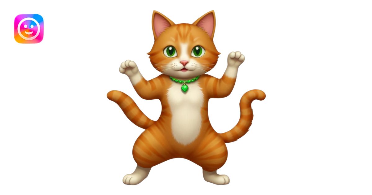 Dancing cat emoji | AI Emoji Generator