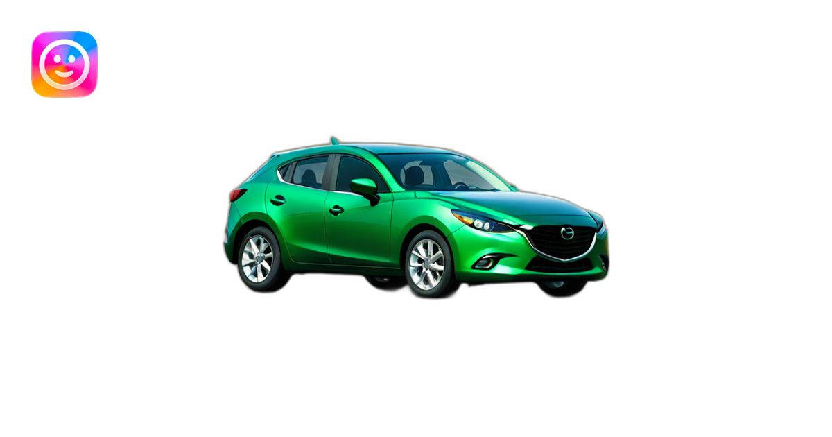 mazda sport 2 verde con 4 puertas emoji | AI Emoji Generator