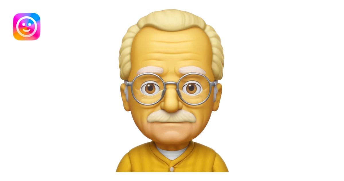A 3D cartoon close-up of Grandpa Abe Simpson from The Simpsons ...