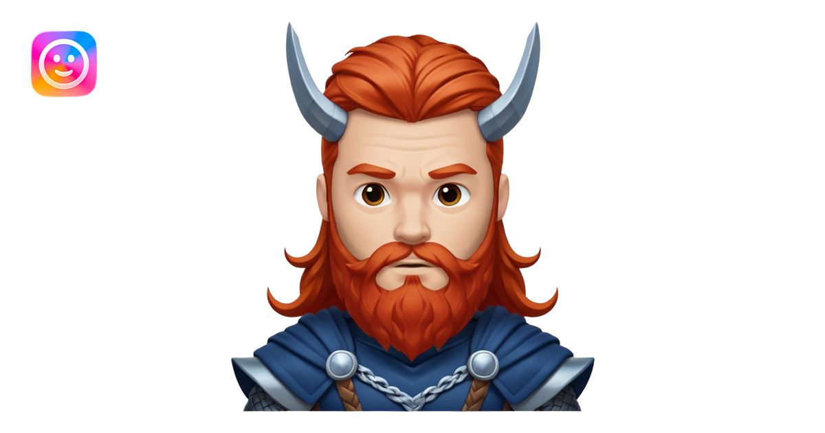 Thor, Thunder God from Norse Mythology with long red and beard, dark ...