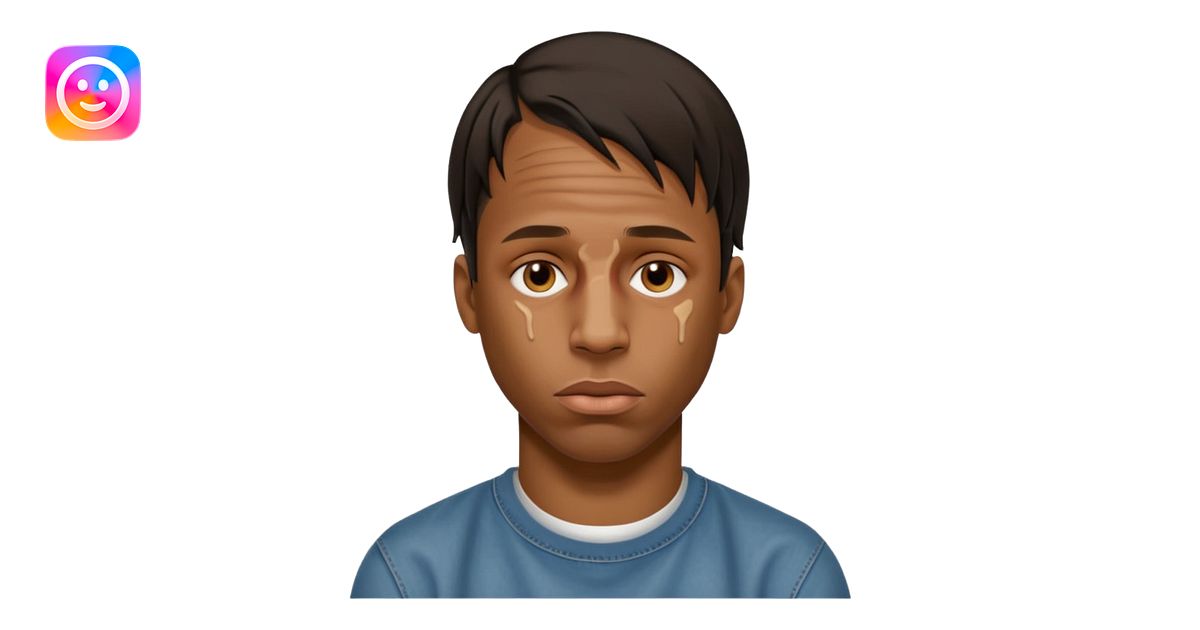 Create an iOS-style emoji of travis scott. Neutral facial expression ...