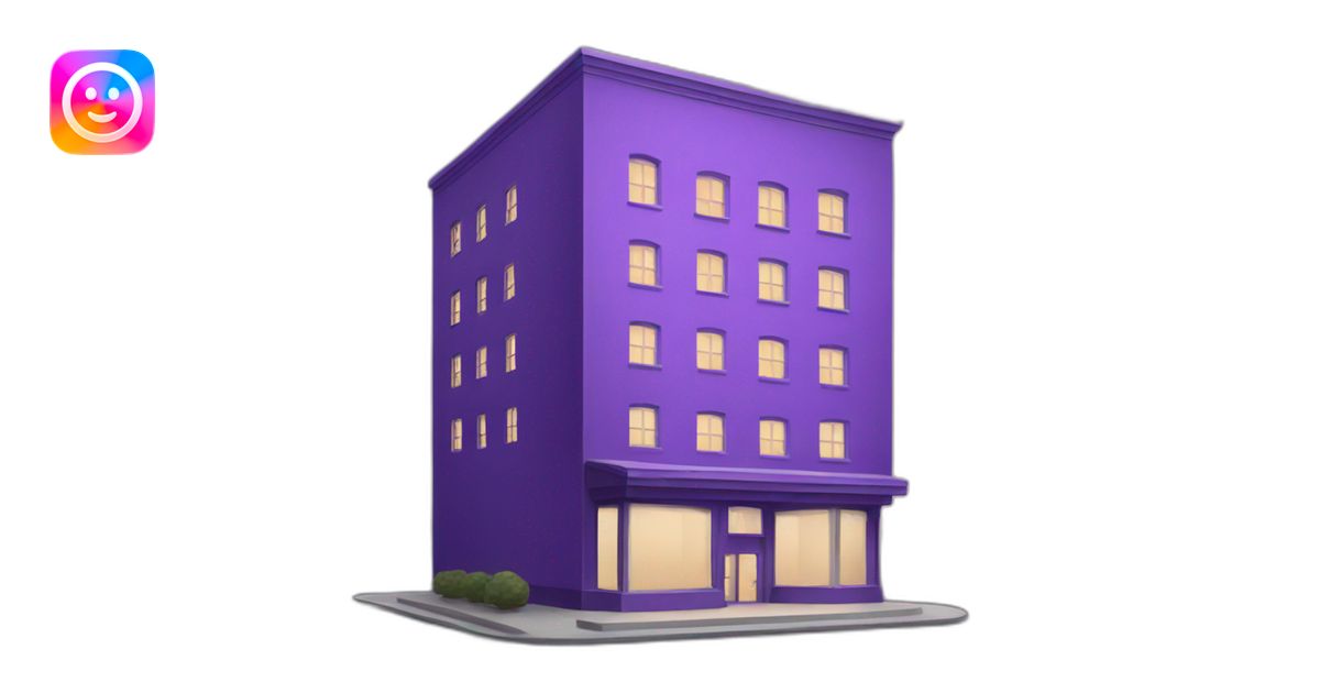 Purple building emoji | AI Emoji Generator