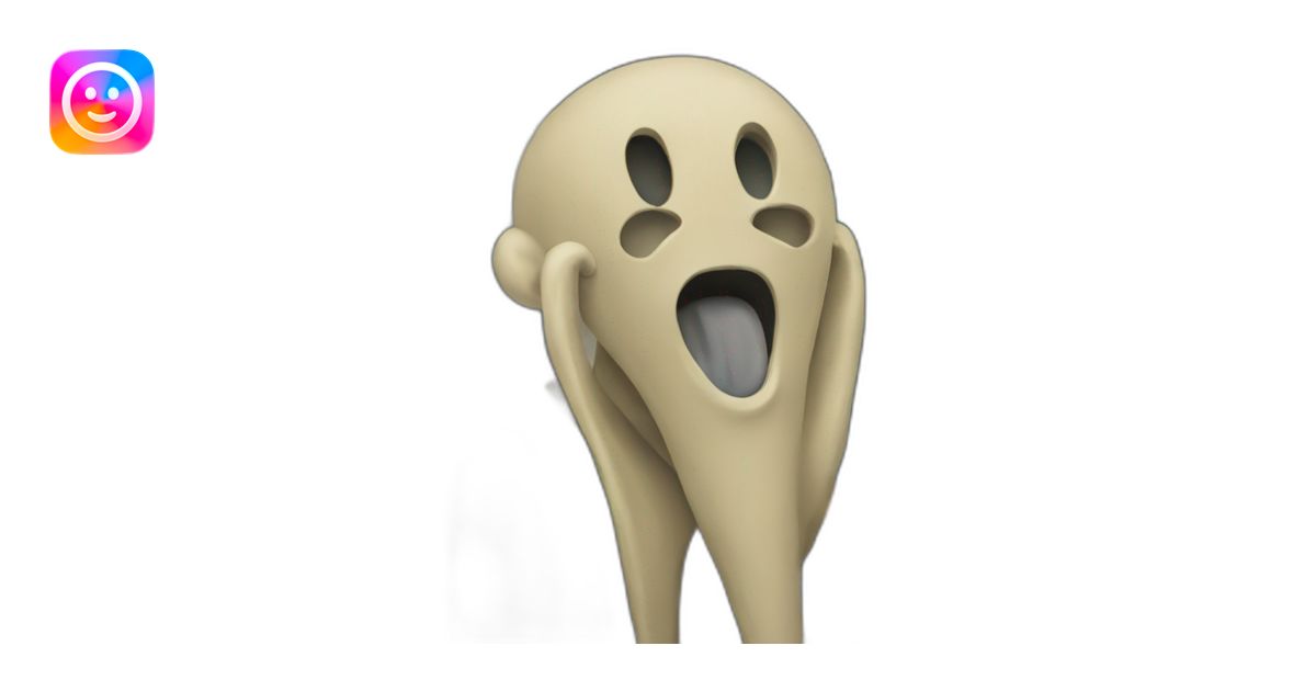 painting of munch's scream emoji | AI Emoji Generator