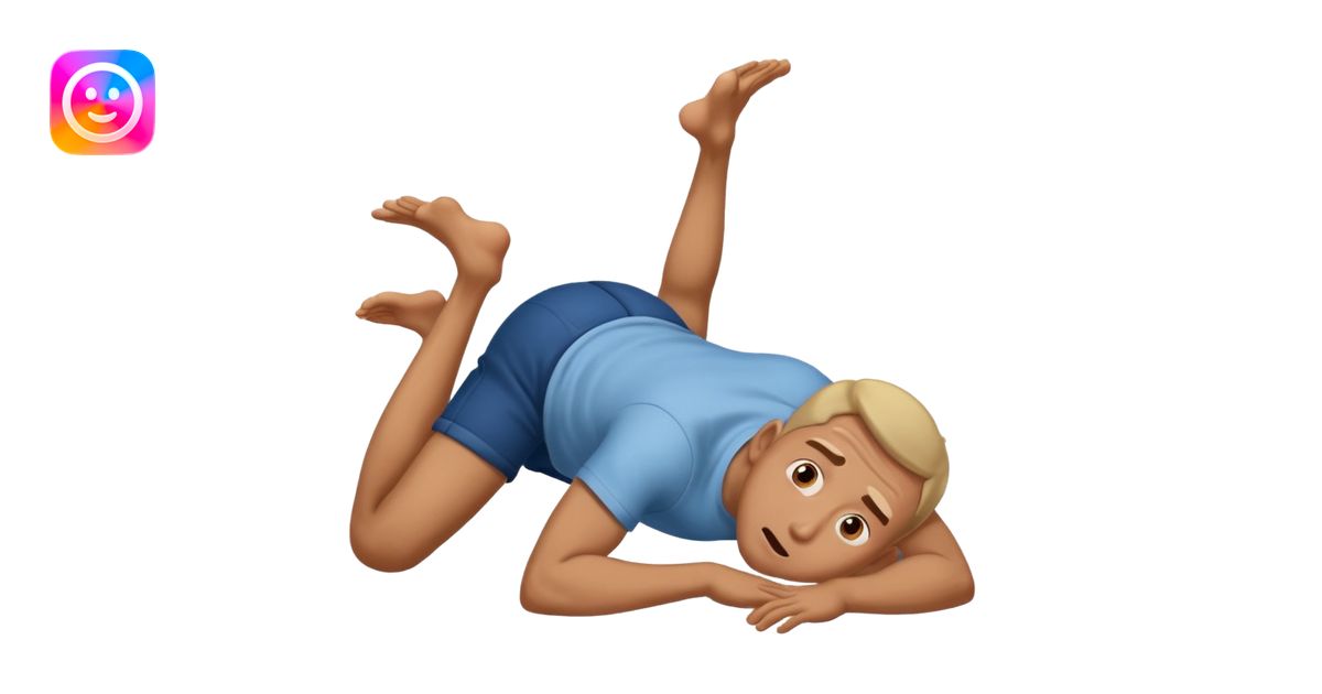a man lying on the floor who has just fallen emoji | AI Emoji Generator