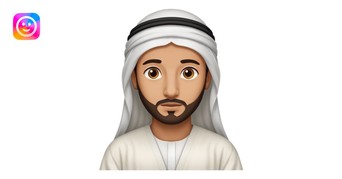 Emirati guy wearing white emoji | AI Emoji Generator
