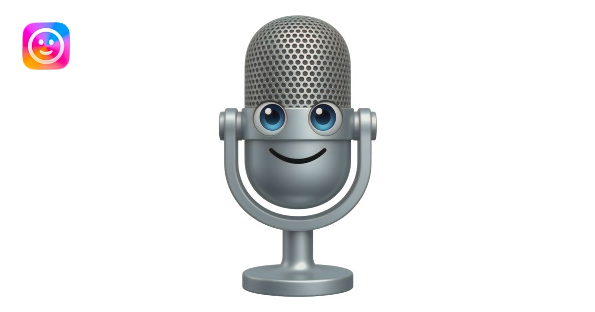microphone with face emoji | AI Emoji Generator