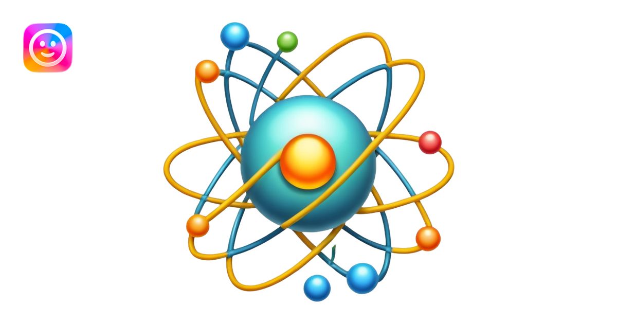 Atom with valence electrons showing electron shell configuration emoji ...