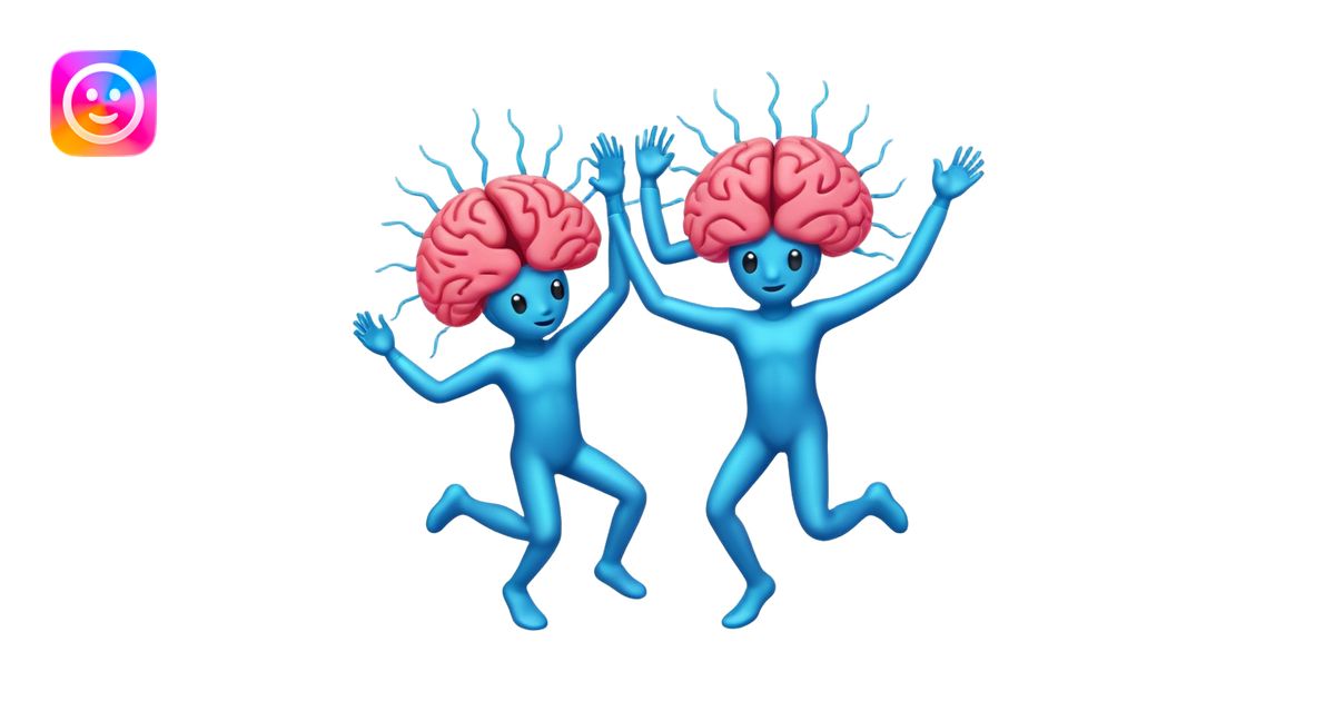 Last two brain cells dancing emoji | AI Emoji Generator