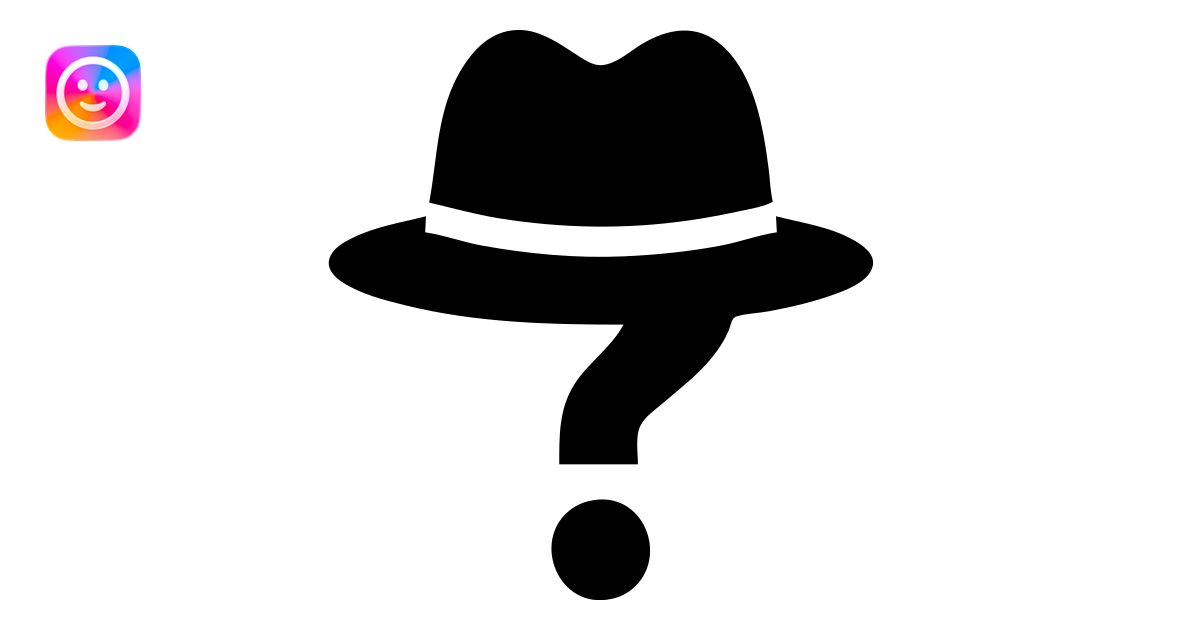 The Riddler icon with question mark symbol, bowler hat silhouette icon ...