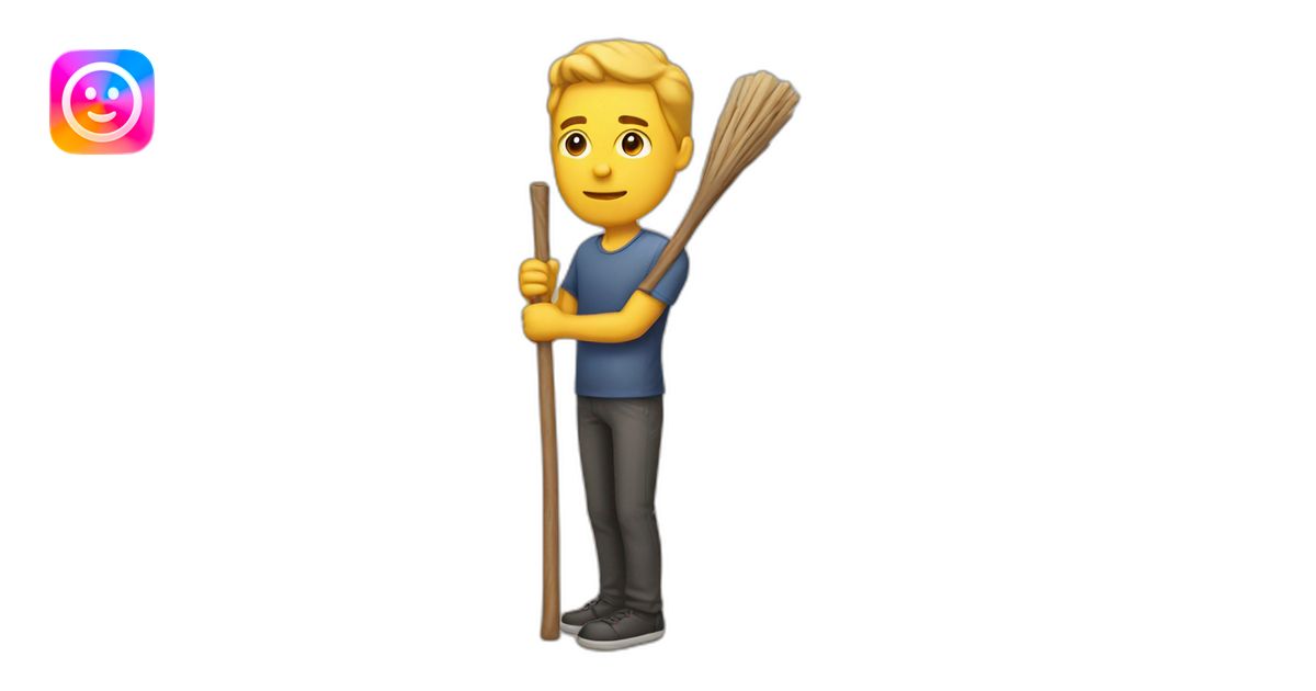 man with stick emoji | AI Emoji Generator