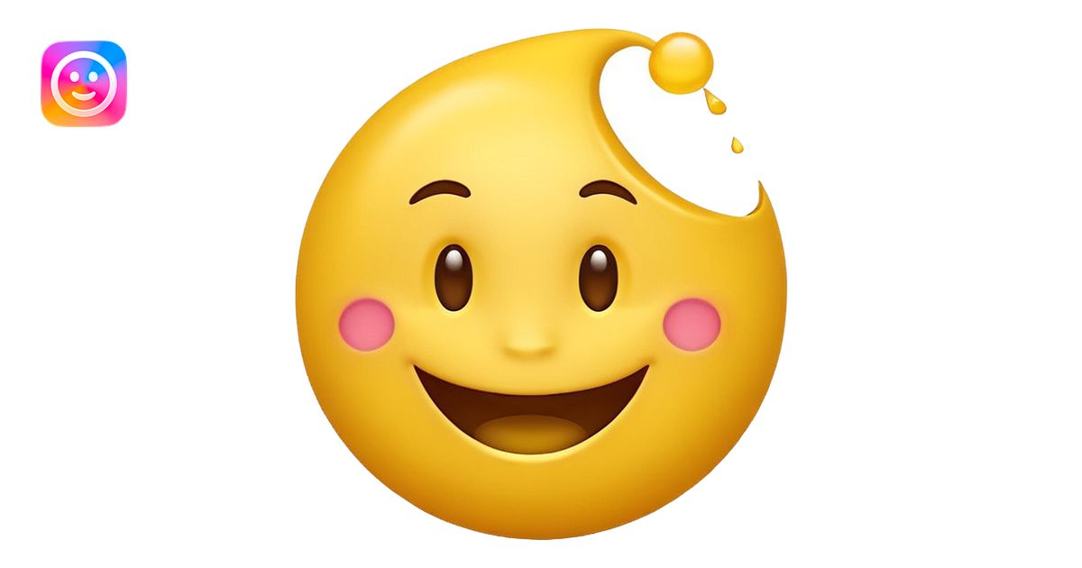 Animated happy yellow emoji, bouncing up and down in a loop. Smooth ...