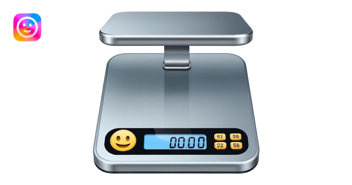 Weighing scale showing numbers emoji | AI Emoji Generator