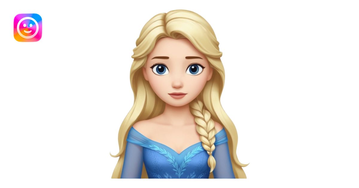 Create a modern Elsa from Frozen. emoji | AI Emoji Generator