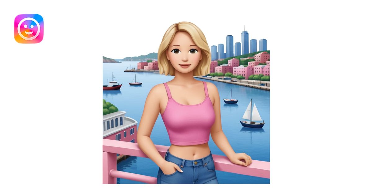 jennifer lawrence, pink crop top, and blue jeans, leaning on a balcony ...
