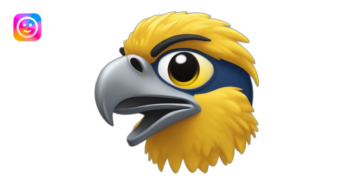 Humber College Howie the Hawk mascot emoji | AI Emoji Generator
