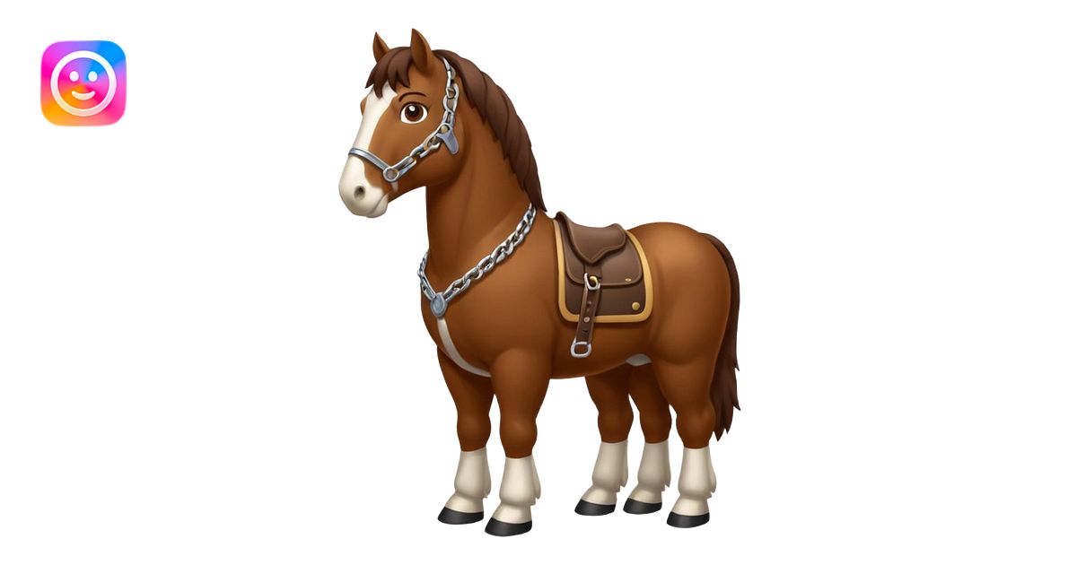 Realistic Clydesdale emoji | AI Emoji Generator