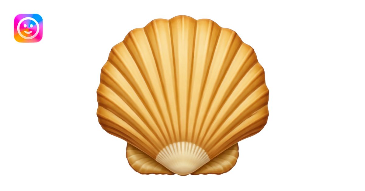 A madeleine pastry. Scalloped seashell shape with four to five vertical ...