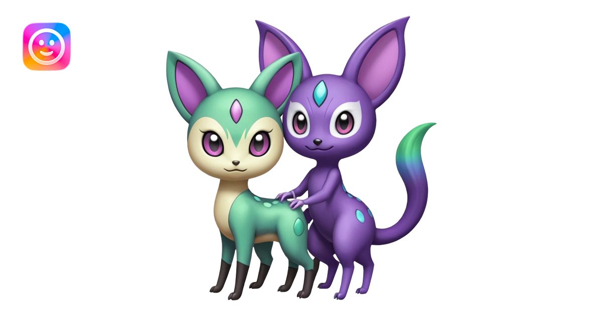 Meloetta-Noibat-Pokémon-Fakémon-creature emoji | AI Emoji Generator