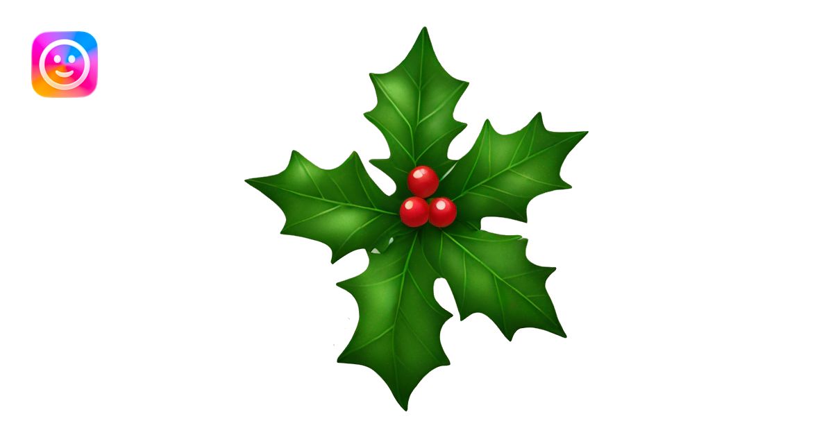 christmas holly bow emoji | AI Emoji Generator