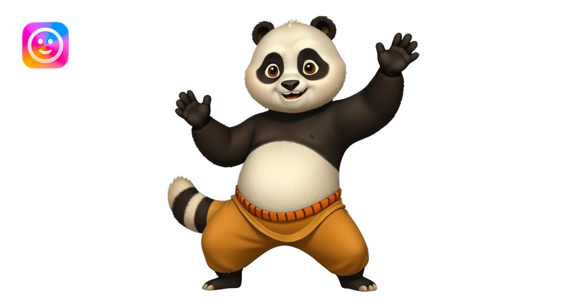 kung fu panda whole body emoji | AI Emoji Generator