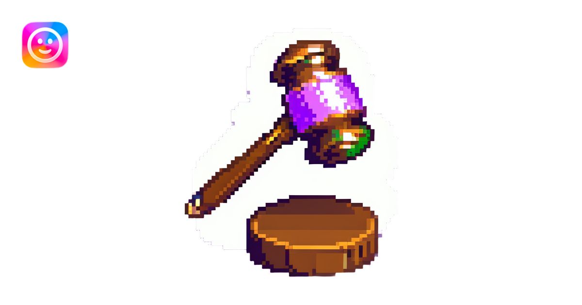 Moderator gavel with purple background, admin symbol illustration | AI ...