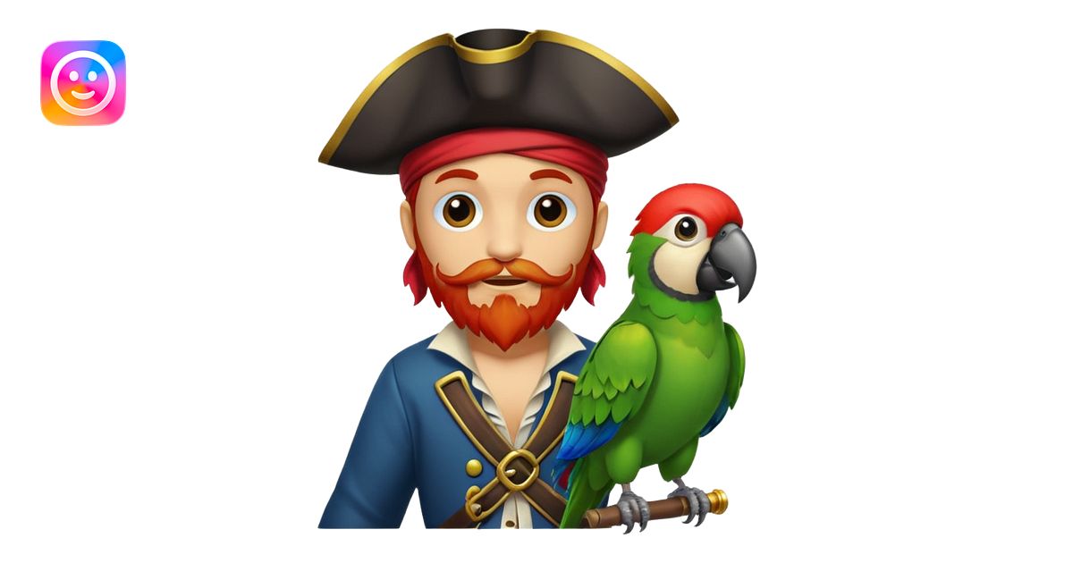 pirate and parrot emoji | AI Emoji Generator