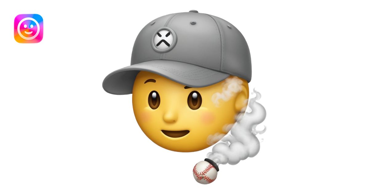 emoji with baseball cap, exhaling smoke emoji | AI Emoji Generator