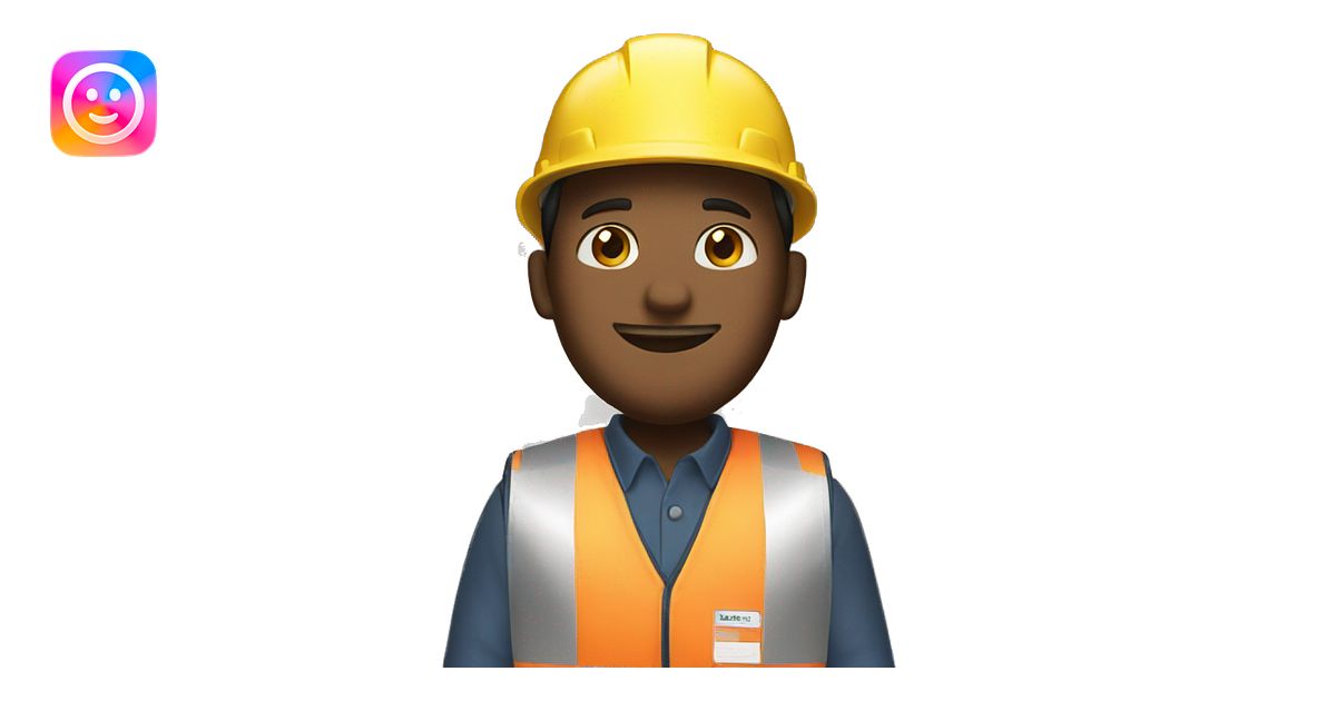 A warehouse worker with vest greeting emoji | AI Emoji Generator