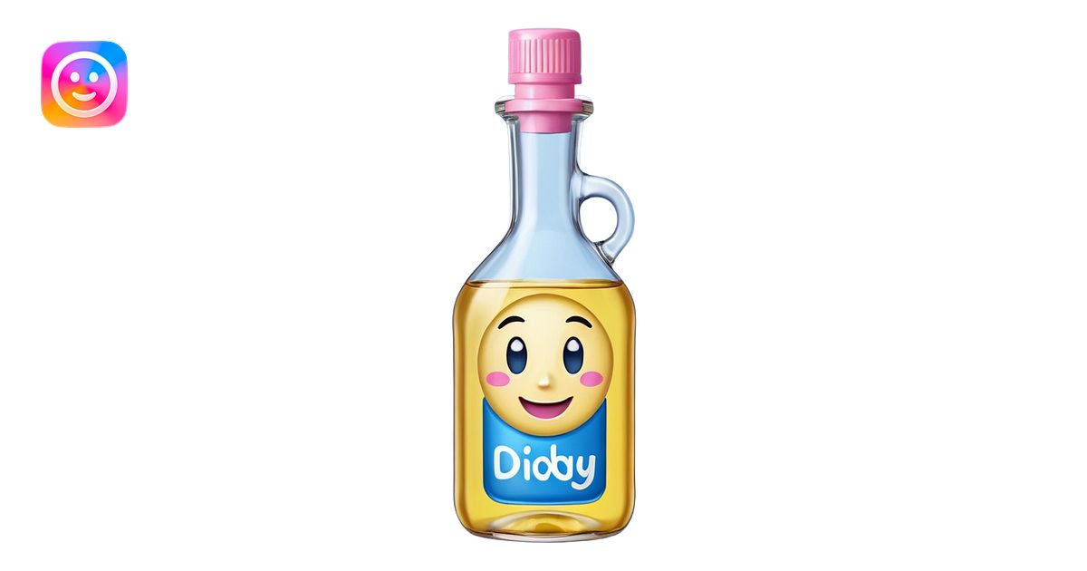 Smiling bottle of oil blue top pink outside with logo that says Diddy ...