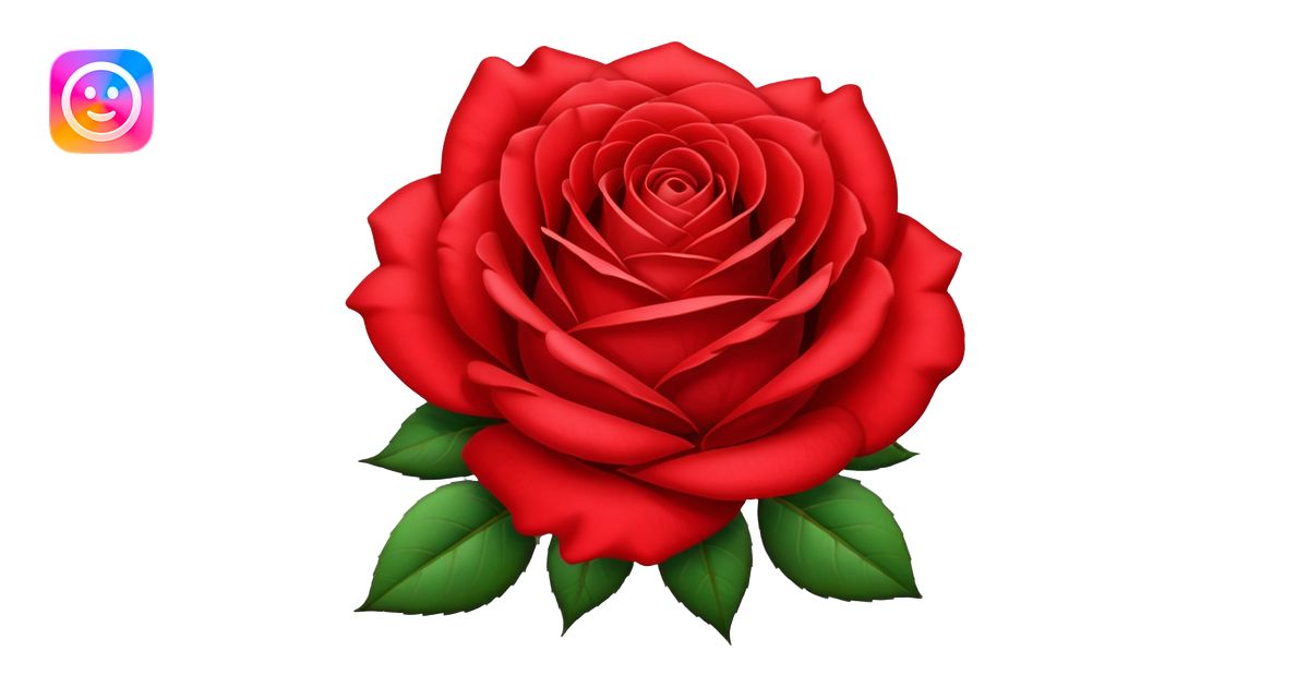 1 red rose emoji | AI Emoji Generator