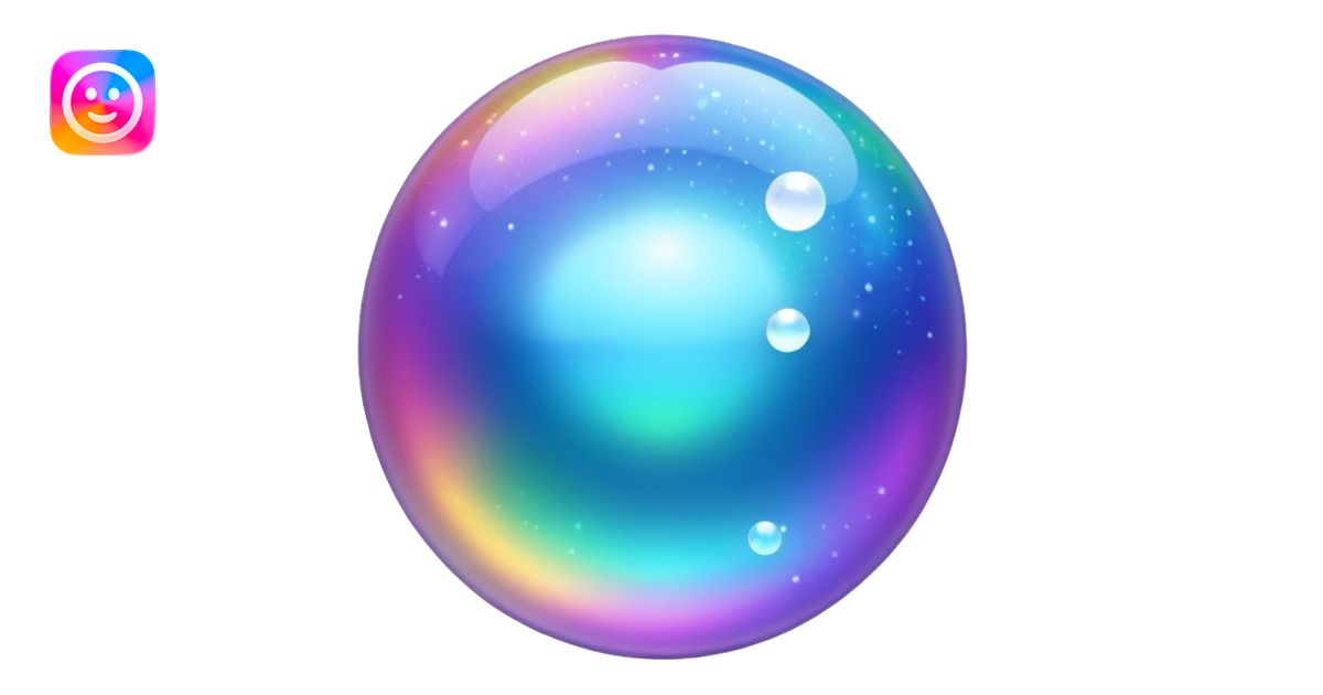 glitter shining floating spheres emoji | AI Emoji Generator