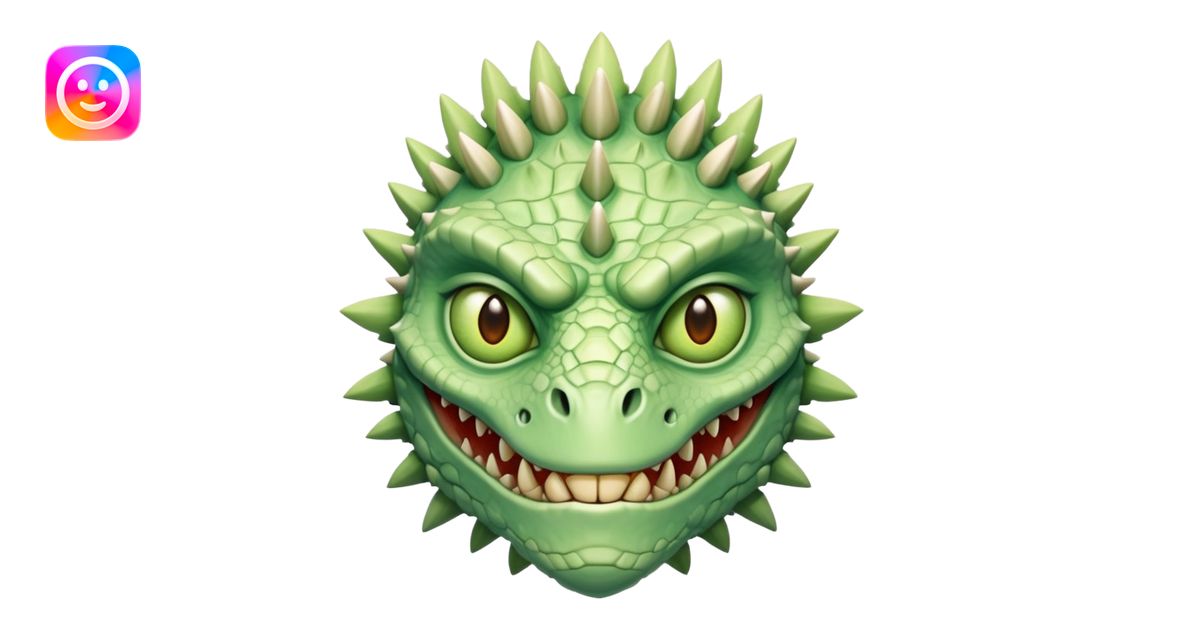 Spiny reptilian human face, warrior with bony scaly face, almond lime ...