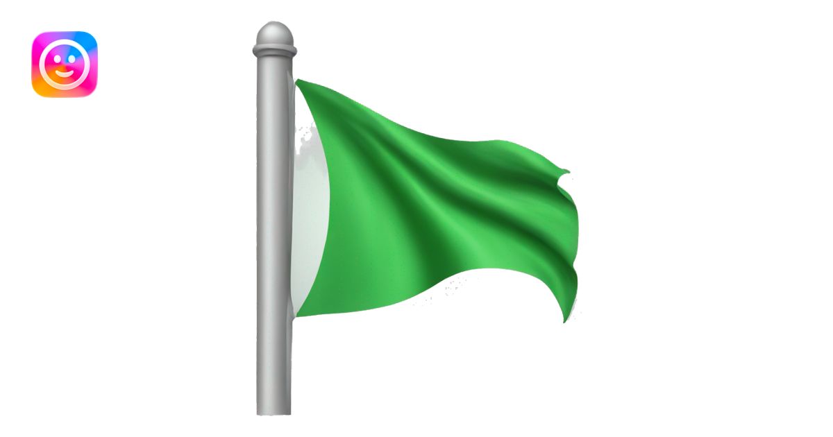 Green Flag emoji | AI Emoji Generator