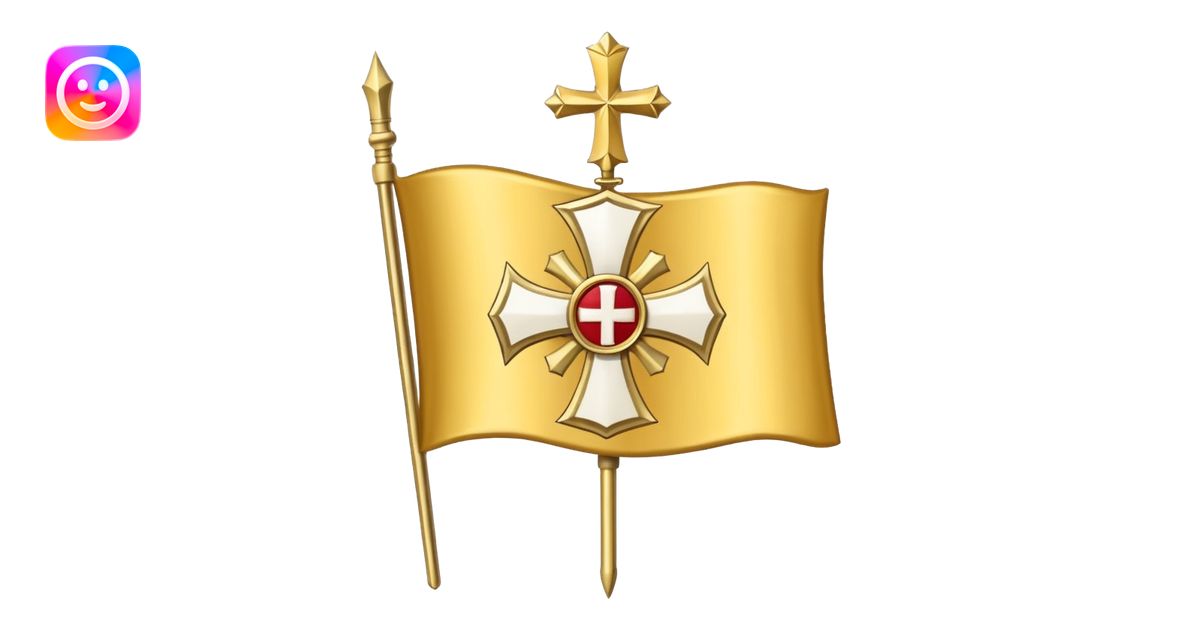 templar x gods of olympus x staff badge flag emoji | AI Emoji Generator