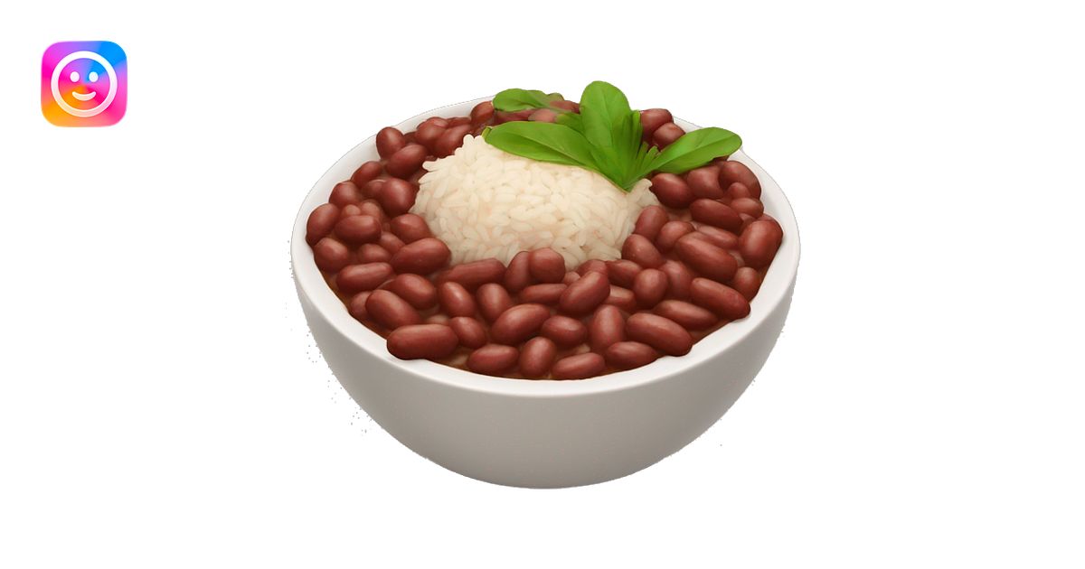 Red Beans and Rice with jerk Chicken emoji | AI Emoji Generator