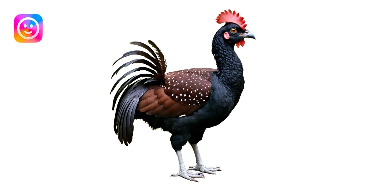 A full-body image of a large, dark-colored bird resembling a curassow ...