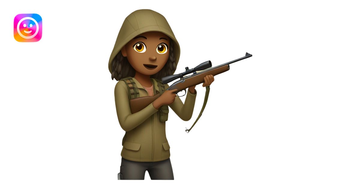 Girl hunting emoji | AI Emoji Generator