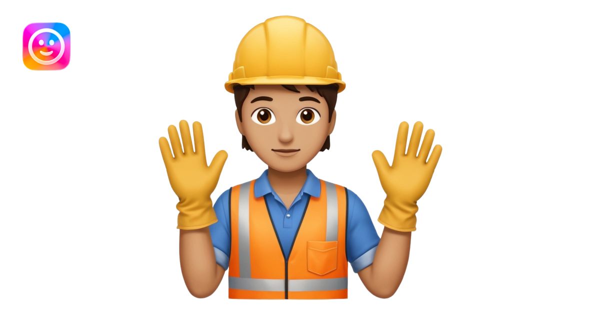 Stair Spotter + gloves, Apartment Movers. emoji | AI Emoji Generator