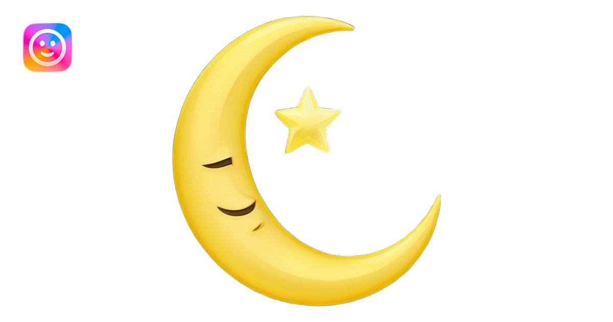 The crescent moon emoji | AI Emoji Generator