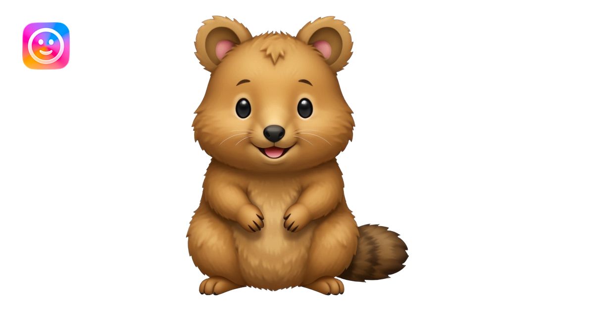 cutty quokka wholebody emoji | AI Emoji Generator