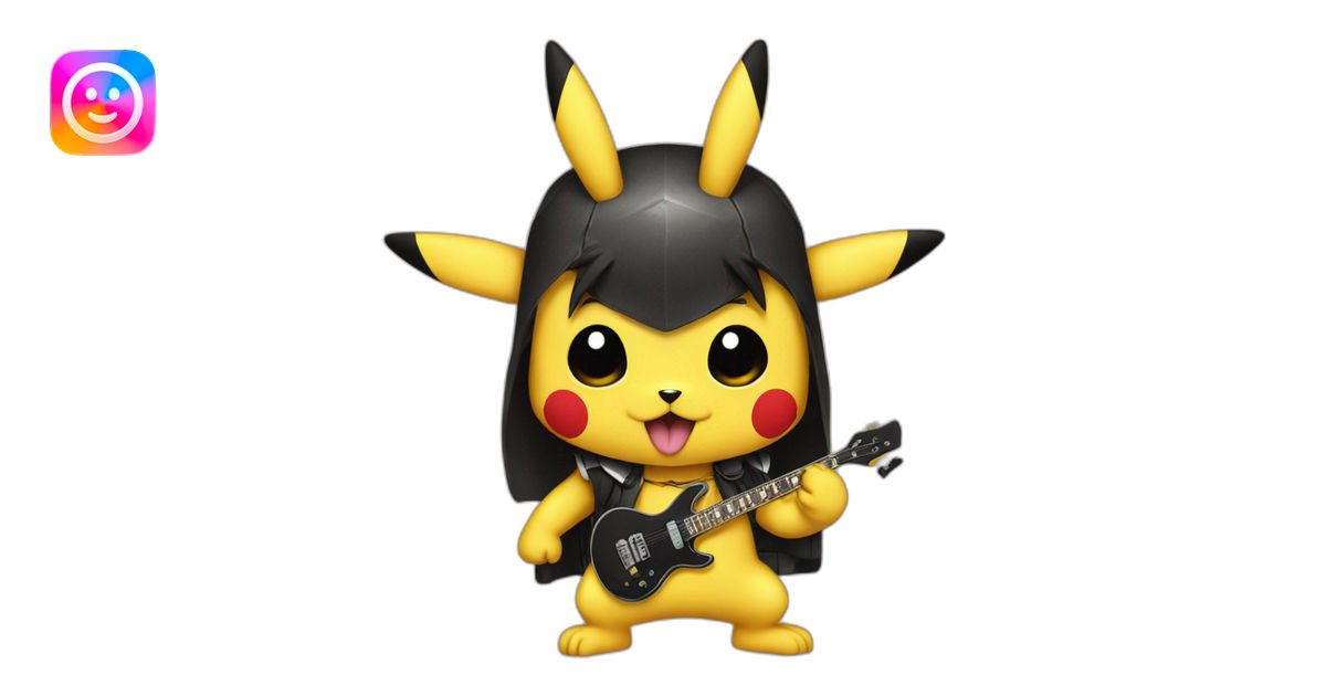 band kiss pikachu emoji | AI Emoji Generator