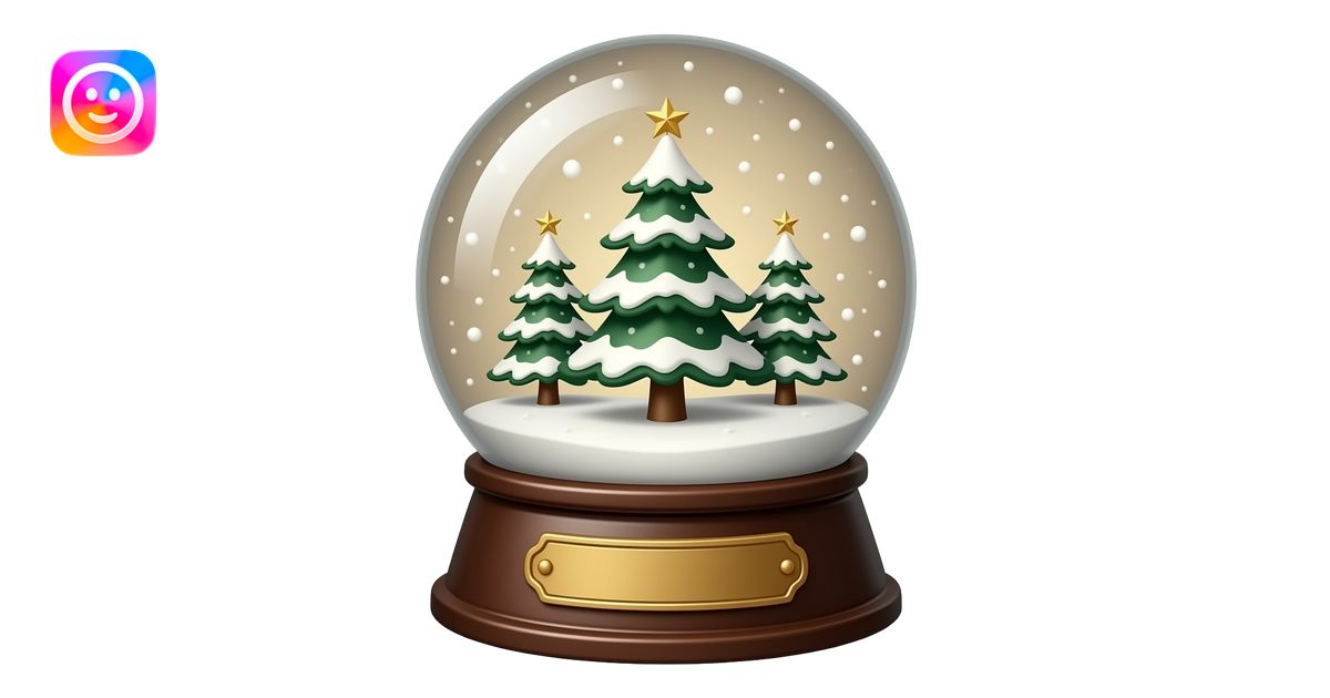 ultra realistic detailed dark brown, beige and gold vintage snow globe ...