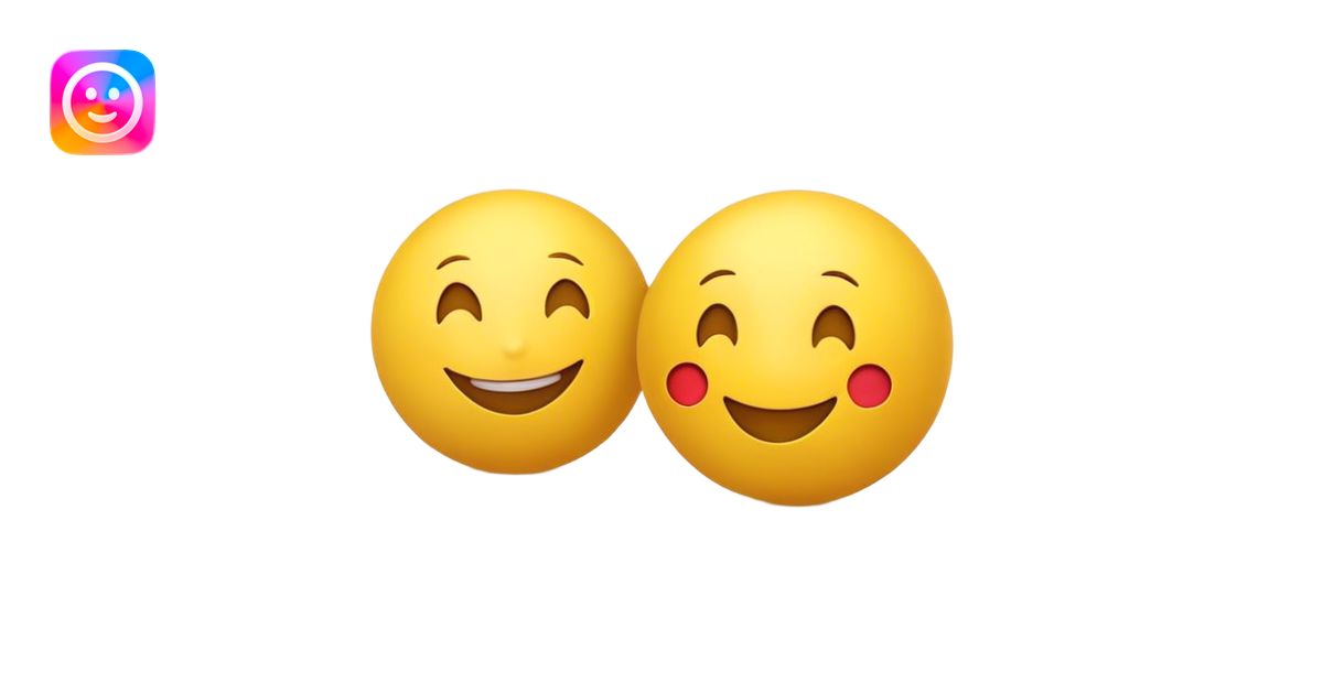 Make a smiling emoji. At the bottom of the emojis there are two yellow ...