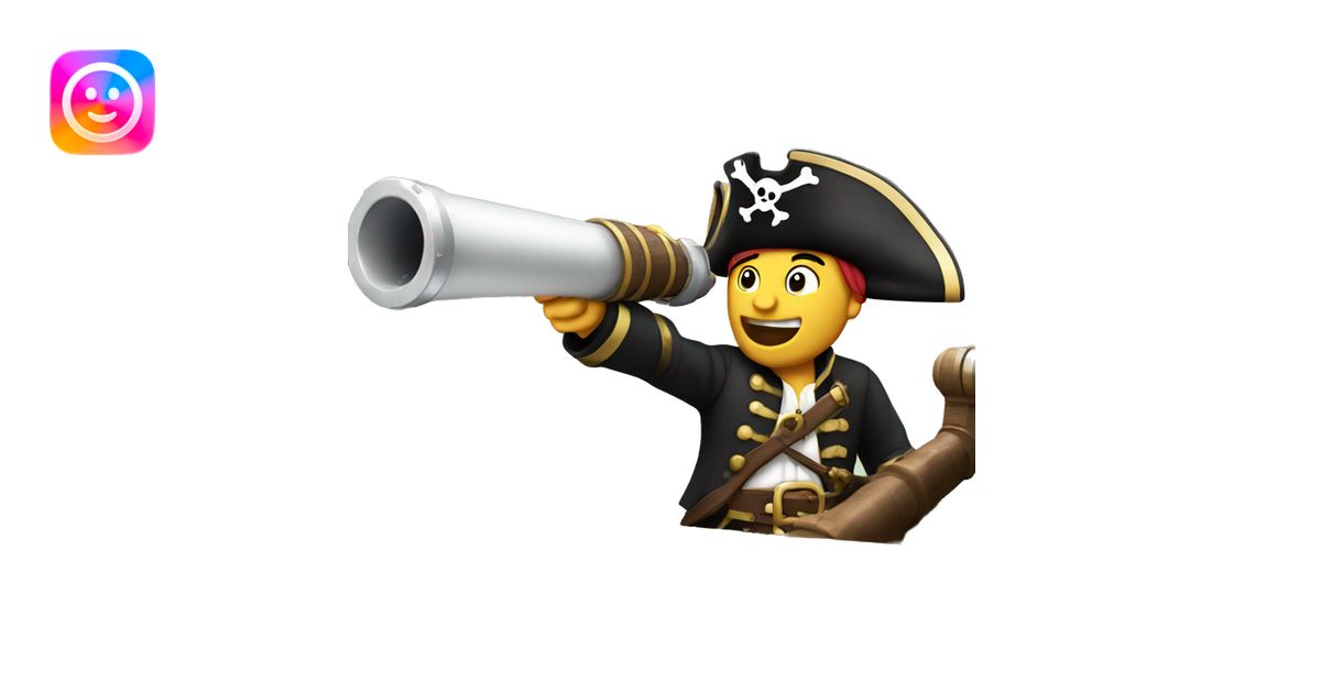 Pirate shooting cannon from ship emoji | AI Emoji Generator