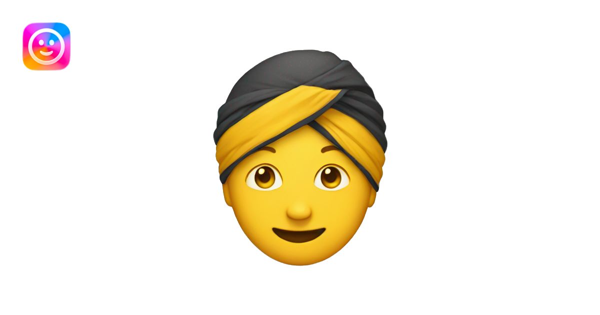 A yellow emoji smiling whos sikh emoji | AI Emoji Generator