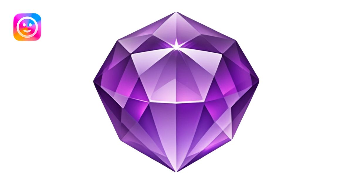 crystal purple gem emoji | AI Emoji Generator